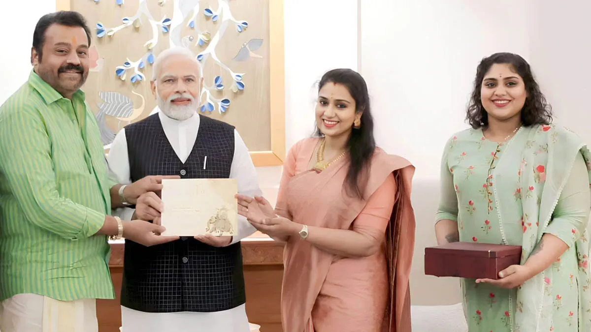 പ്രധാനമന്ത്രിയെ മകളുടെ വിവാഹം ക്ഷണിച്ച് സുരേഷ് ഗോപി; ചിത്രങ്ങൾ