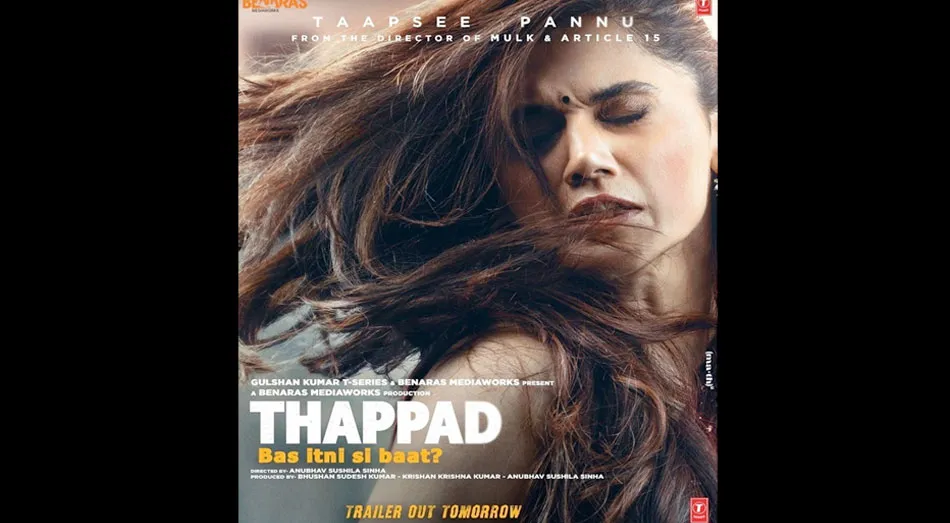 Taapsee Pannu Releases Her First Look Poster From Thappad!