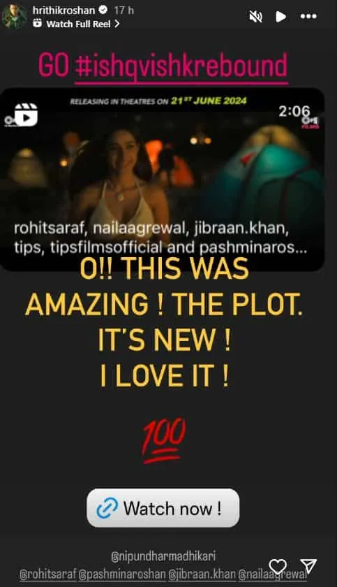 Ishq Vishq Rebound trailer: Hrithik Roshan gives a shoutout to cousin ...