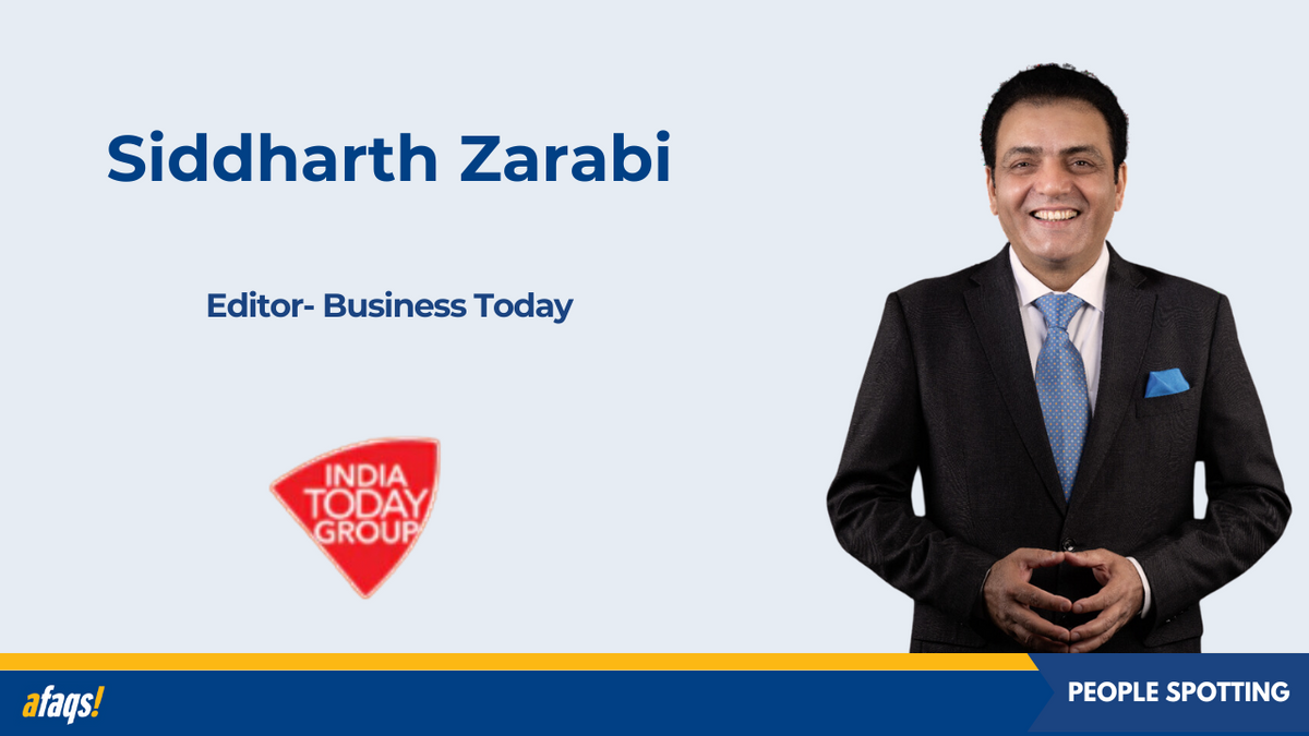 India Today Group elevates Siddharth Zarabi to Editor of Business Today