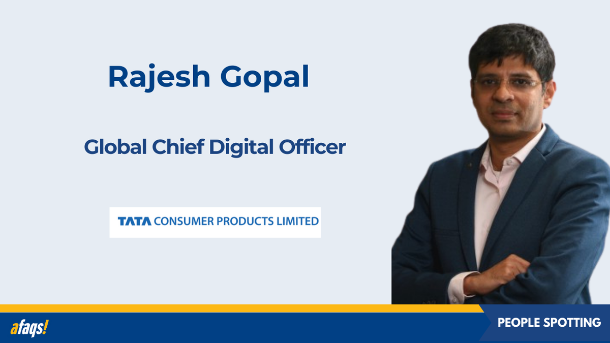 Tata Consumer Products appoints Rajesh Gopal as Global Chief Digital Officer