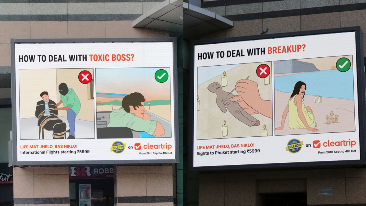 Youngun crafts humorous OOH ads for Cleartrip’s 'Big Billion Days' campaign