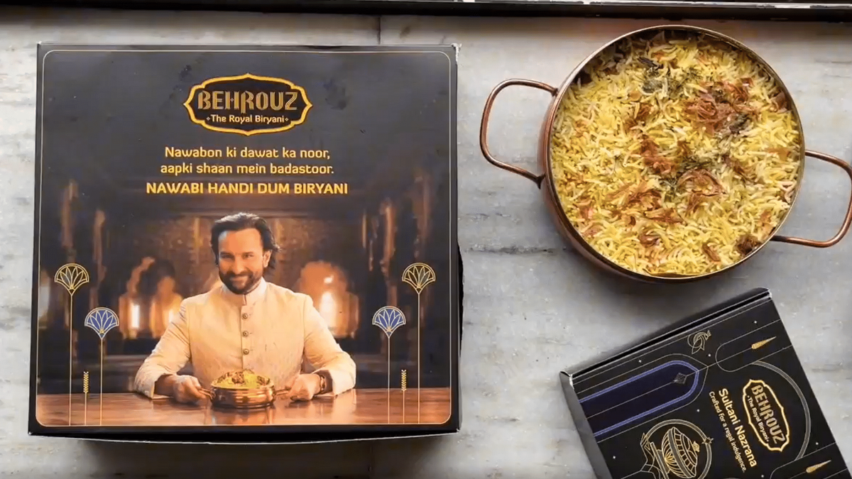 Welcome to royalty: Behrouz tops up its Biryani with Saif Ali Khan's nawabi salute