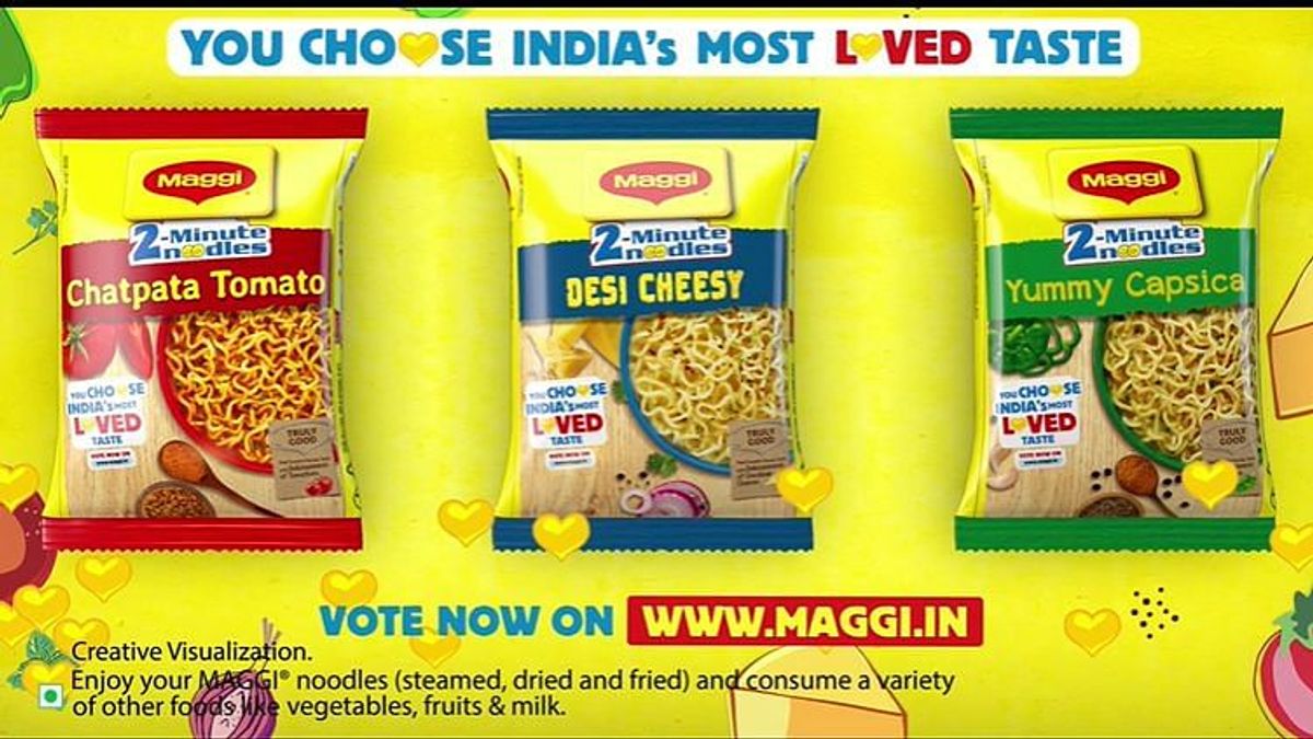 Maggi wants you to vote for the best of its three flavours