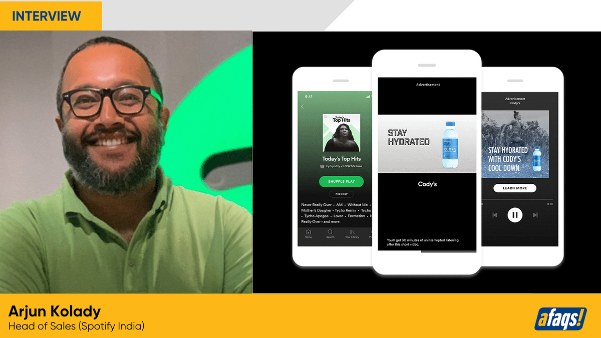 We've seen a 94% increase in video screen time spent on Spotify India: Arjun Kolady