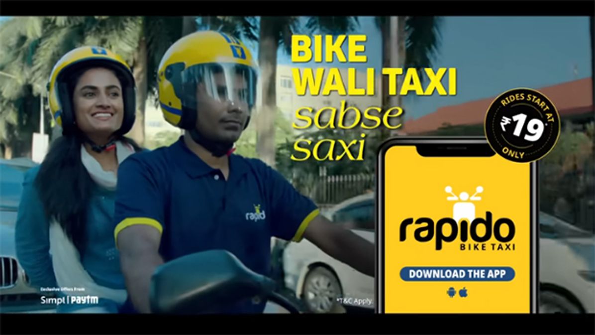 Rapido's 'Bike Wali Taxi, Sabse Saxi' campaign positions it as a comfortable, affordable ...