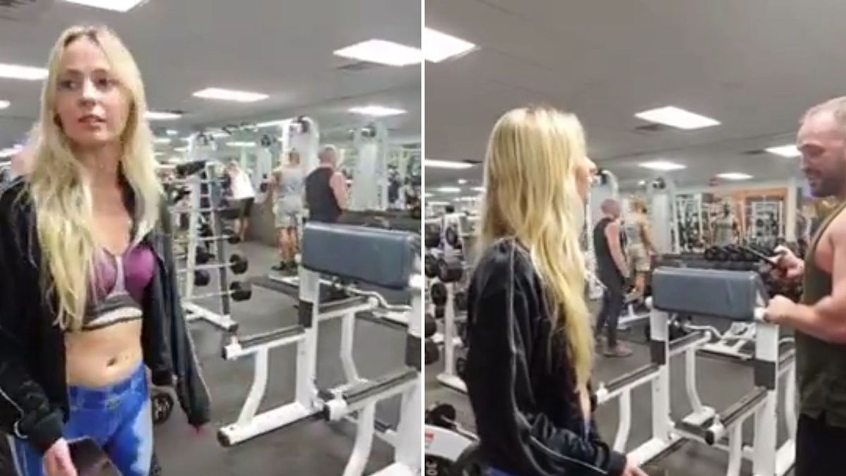 Influencer Natalie Reynolds Defies Norms with Painted-on Tights at Gym