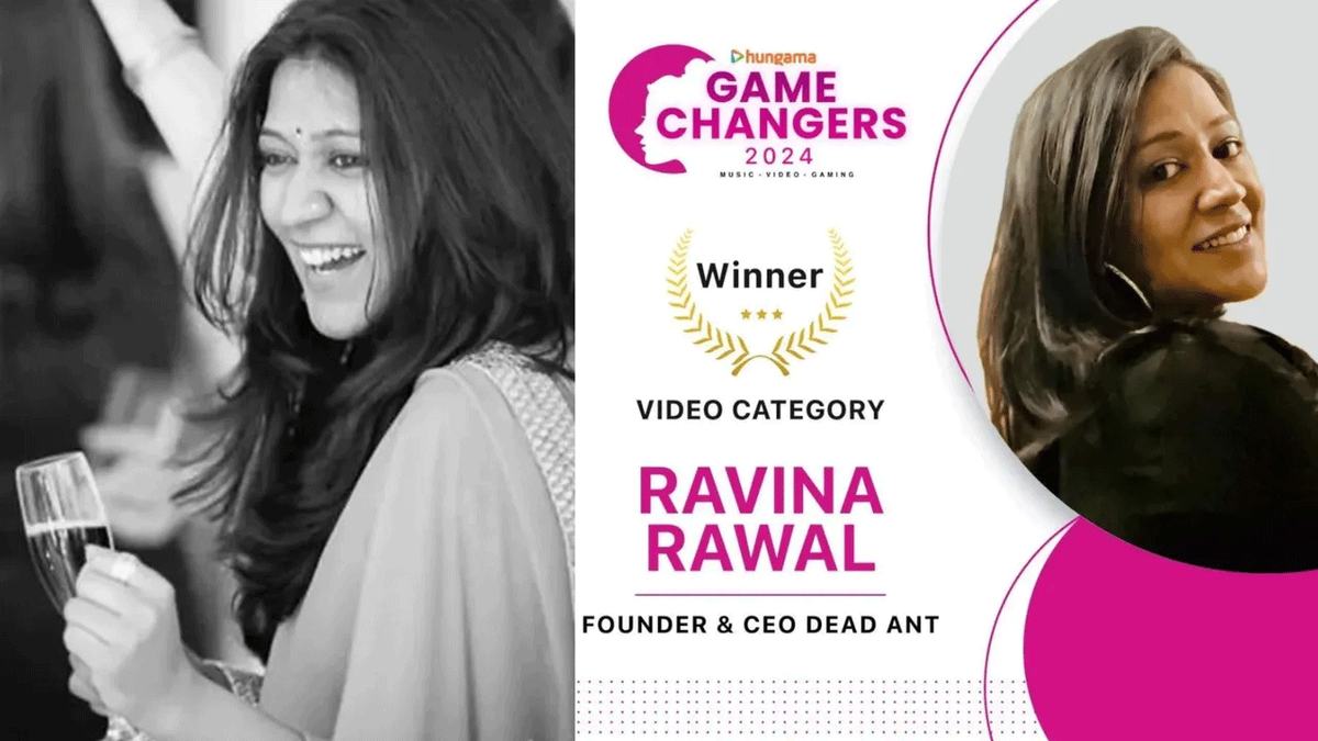 DeadAnt CEO Ravina Rawal Named Hungama’s Woman Game Changer of 2024