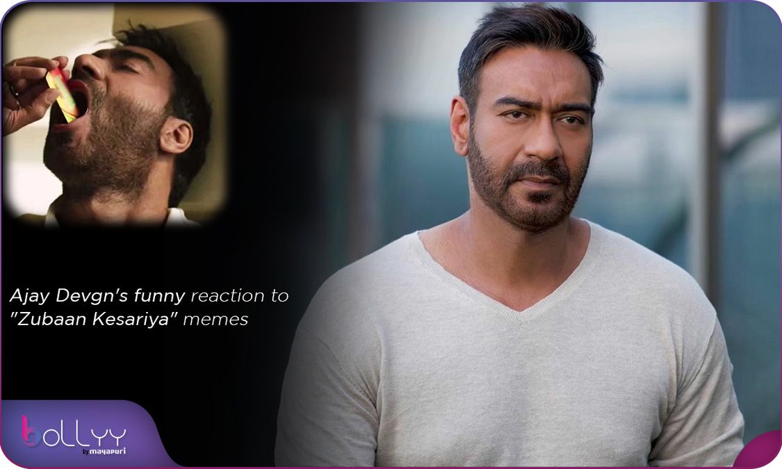 Ajay Devgn's funny reaction to "Zubaan Kesariya" memes