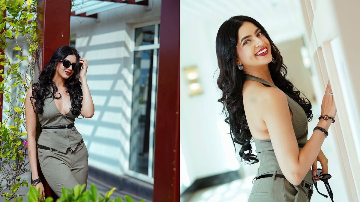 Kashika Kapoor Stuns in Halter Neck Pantsuit for ‘Love You Father’