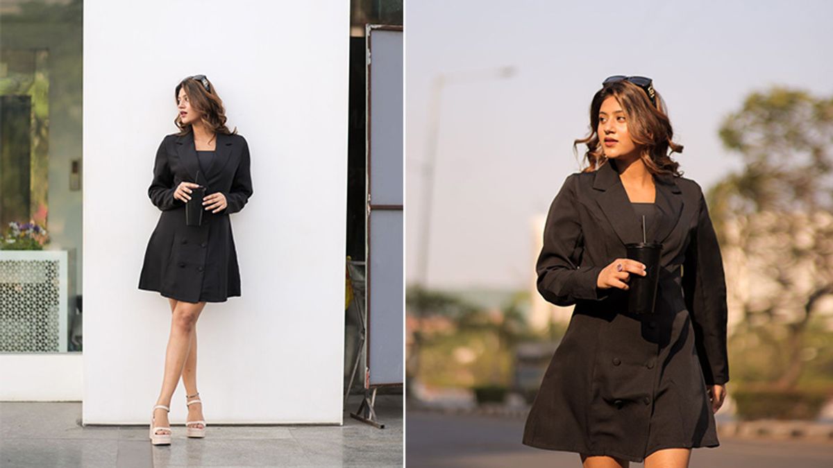 Social Media fame Anjali Arora Sizzles in Hot Black Blazer Dress Social Media fame Anjali Arora Sizzles in Hot Black Blazer Dress