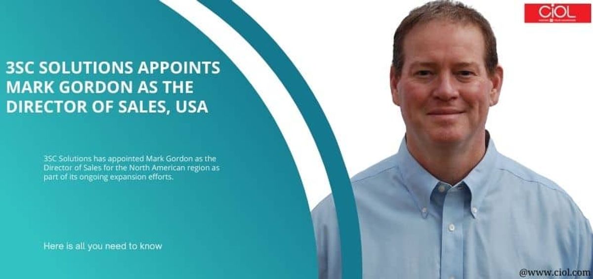 3SC Solutions appoints Mark Gordon as the Director of Sales, USA