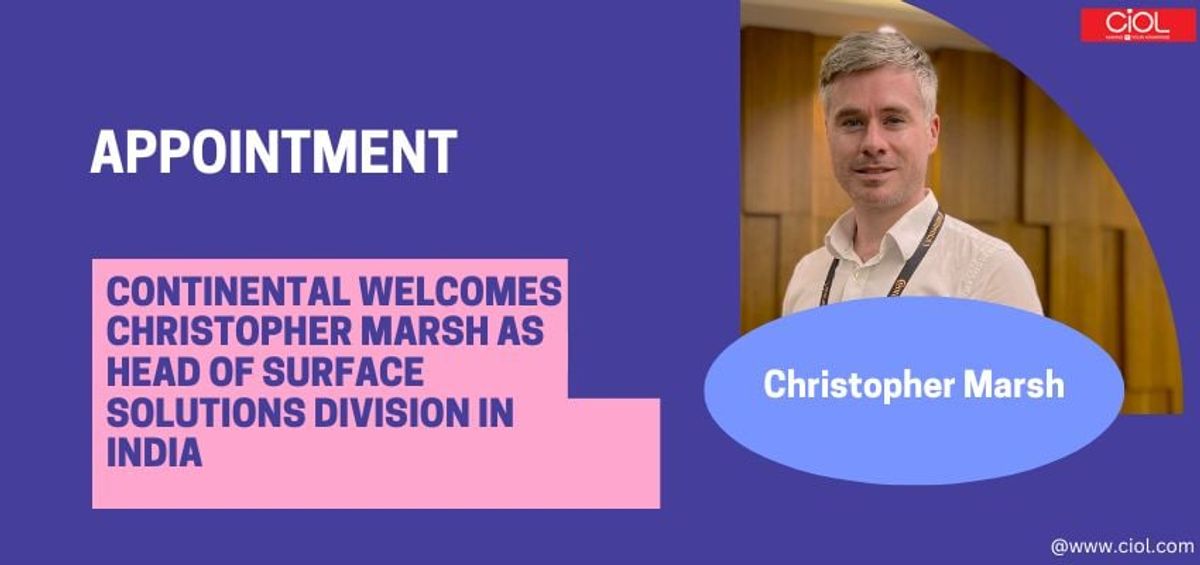 Continental Welcomes Christopher Marsh as Head of Surface Solutions ...