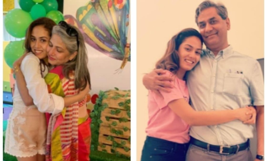 Mira Rajput's parents are proud as they spot her poster in a mall