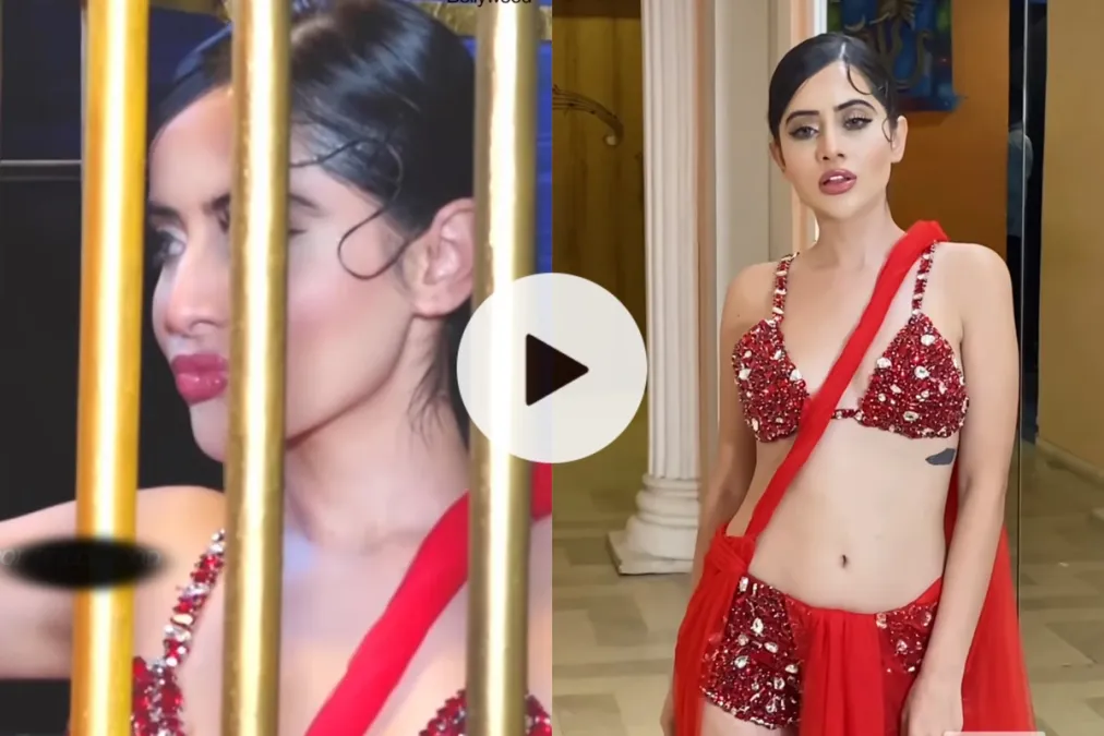 Urfi Javed does it again! Wears an unusual saree and Dances inside a cage, Watch Video