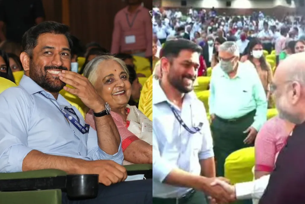 MS Dhoni: Captain cool meets Home Minister Amit Shah; Netizens wonder if he is joining BJP