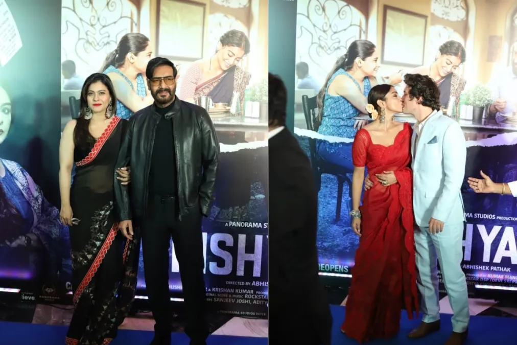 Drishyam 2: Ajay Devgn and Kajol twin at the special screening while ...