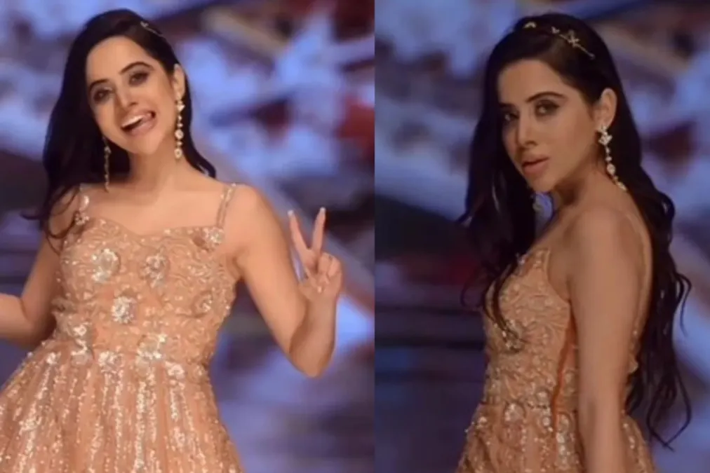 Urfi Javed walks the ramp in flowy gown but netizens are shocked to see ...