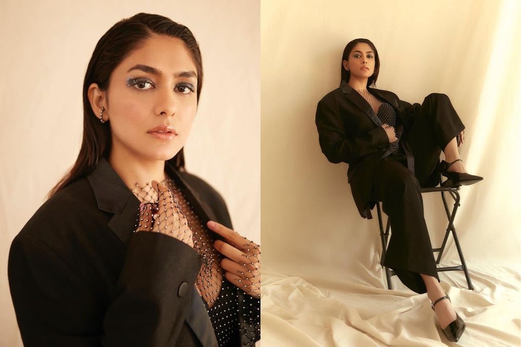 Mrunal Thakur channels her inner Diva in Miakee's rhinestone-embedded ...