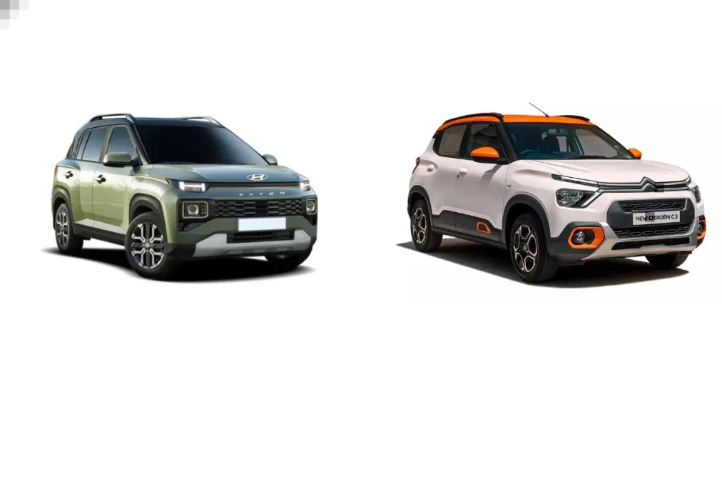 Hyundai Exter vs Citroen c3: Two Best-In-Class SUVs With 1200CC Engines ...