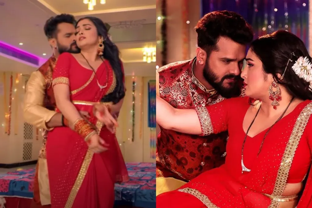 Khesari Lal Yadav and Amrapali Dubey's sizzling bedroom romance on 'Saree Ke Palet' is as sweet ...