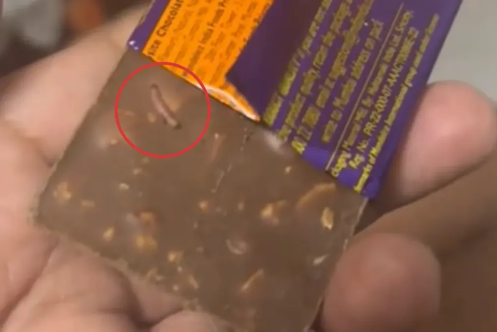 Viral Video: Shocking! Live Worm Found in Cadbury Dairy Milk Sparks ...