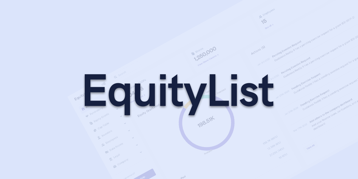 Cap table and ESOP management startup EquityList raises seed round