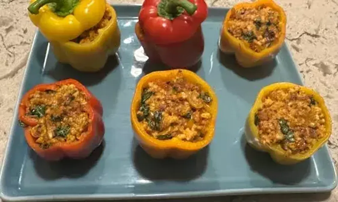 Cheese Stuffed Capsicum Recipe: A must try recipe, stuffed with a ...