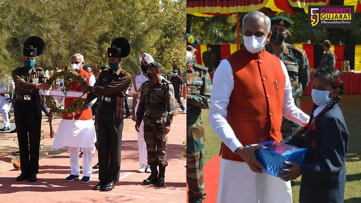 Governer of Gujarat visits Bhuj Military station