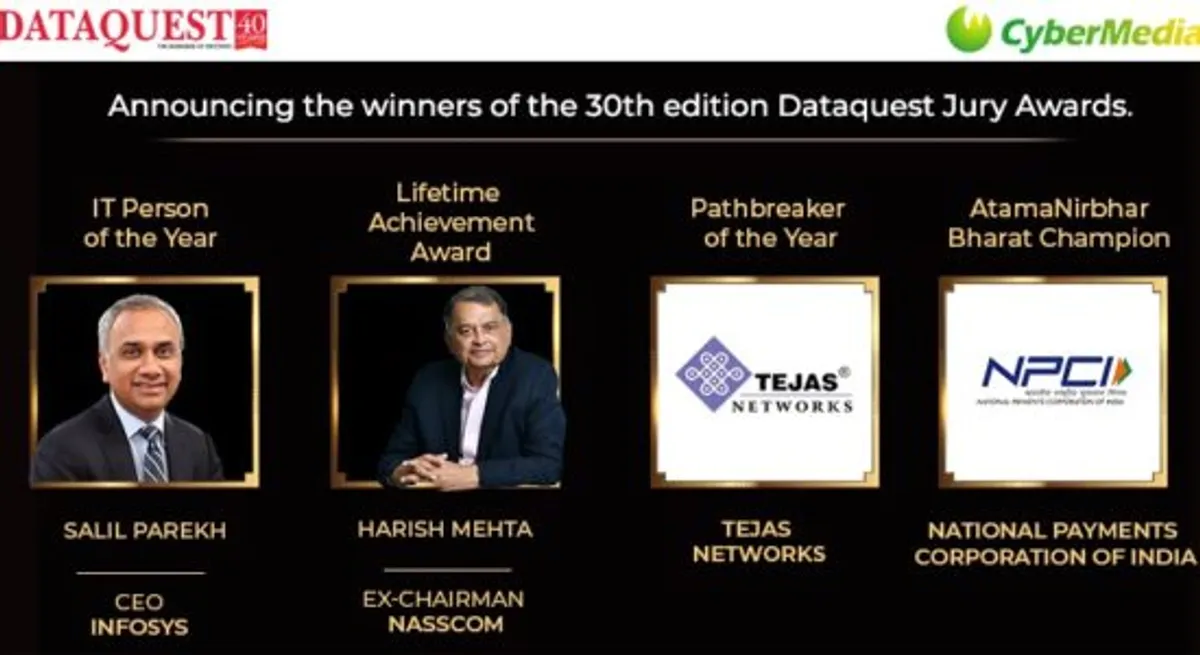 Salil Parekh, Harish Mehta, Tejas Networks & NPCI win at the 30th ...