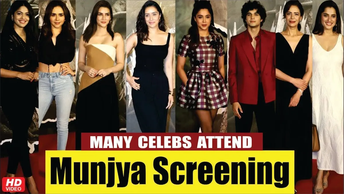 "Munjya" Screening | Shraddha Kapoor, Kriti Sanon, Sharvari Wagh, Abhay ...