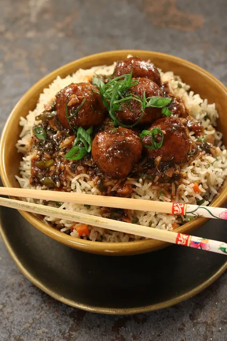 how to prepare fried rice manchurian