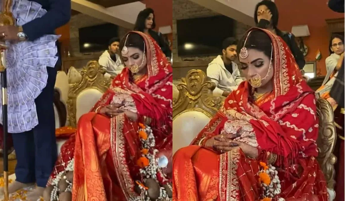 Video Of Tired Bride Sleeping During Her Wedding Goes Viral