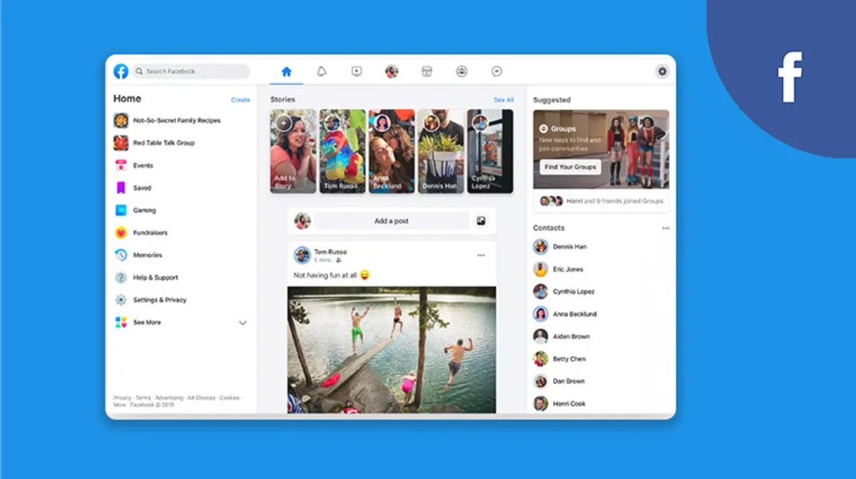 Facebook plans broad roll-out of redesigned UI; soon to launch Lasso