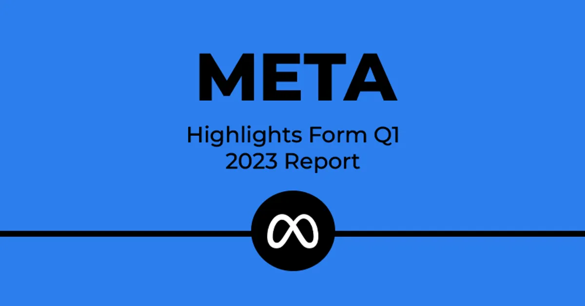 Key takeaways from Meta Q1 2023 revenue report