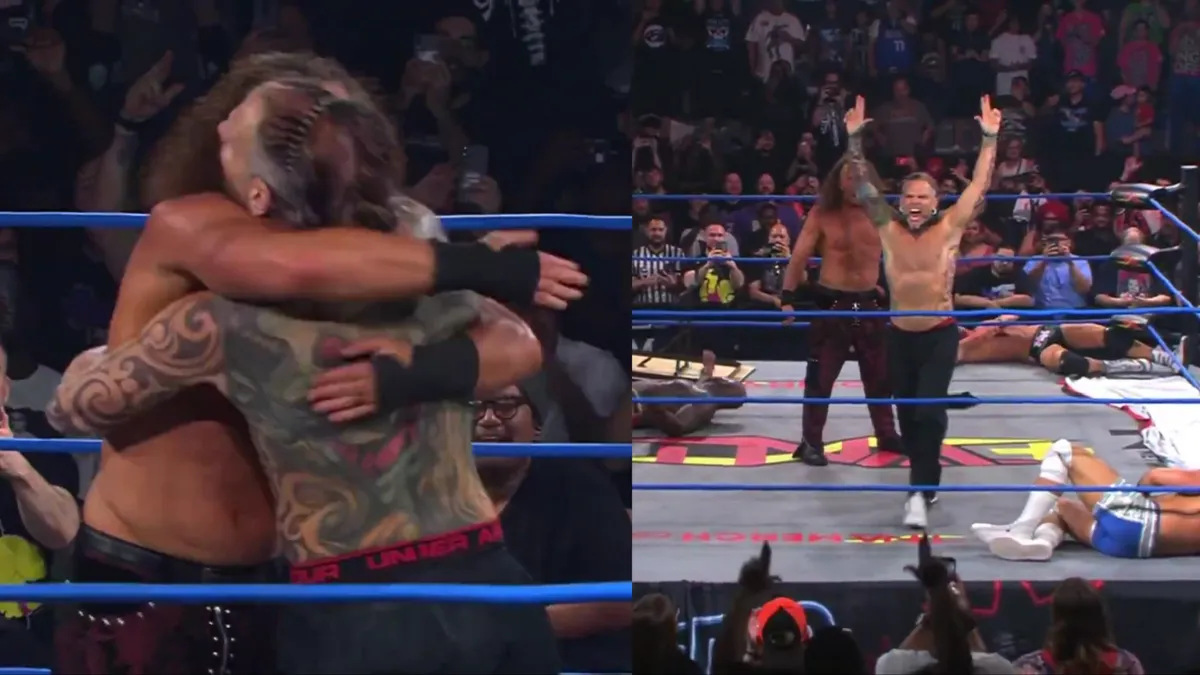 Jeff Hardy returns to TNA and assists Joe Hendry, Matt Hardy, and ...