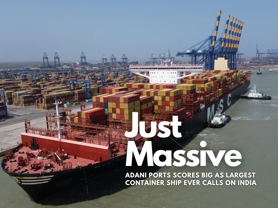 MSC Anna The Largest Container Ship Arrives at Adani Ports, Mundra