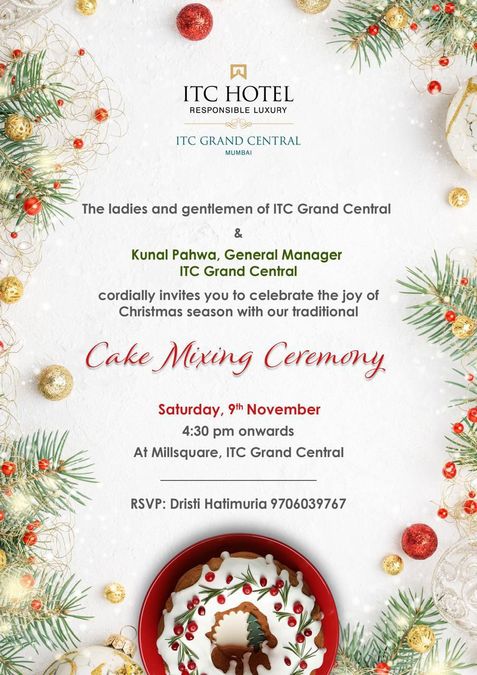 ITC Grand Central Mumbai Hosts Traditional Cake Mixing Ceremony to Kick ...
