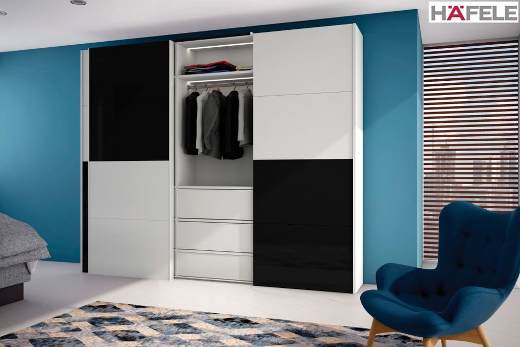 Hafele’s Design Duo 80 VF Wardrobe Sliding System