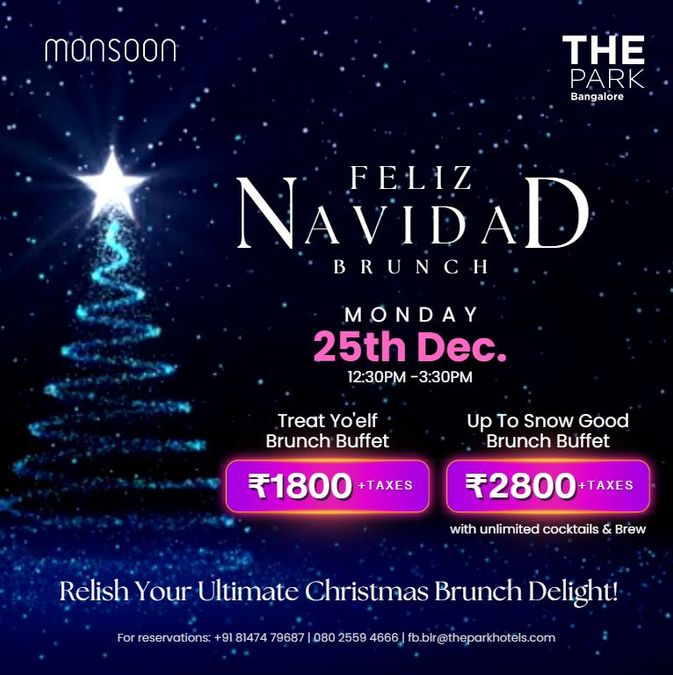 Christmas & Year End Food and Beverage Offers at THE Park Bangalore
