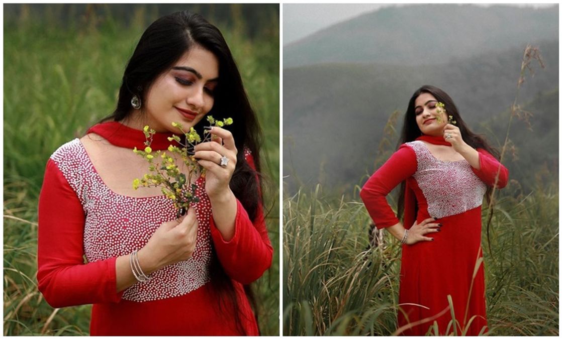 വാഗമൺ കുന്നുകളുടെ ഹരിതഭംഗിയിൽ അലിഞ്ഞ് മാൻവി; ചിത്രങ്ങൾ