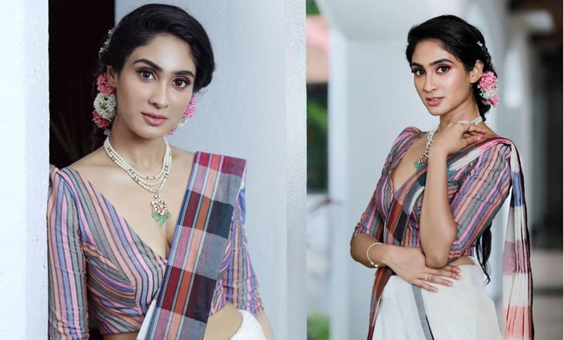 ദാവണി അൽപം സ്റ്റൈലിഷ് ആയാലോ; ചിത്രങ്ങളുമായി ദീപ്തി സതി