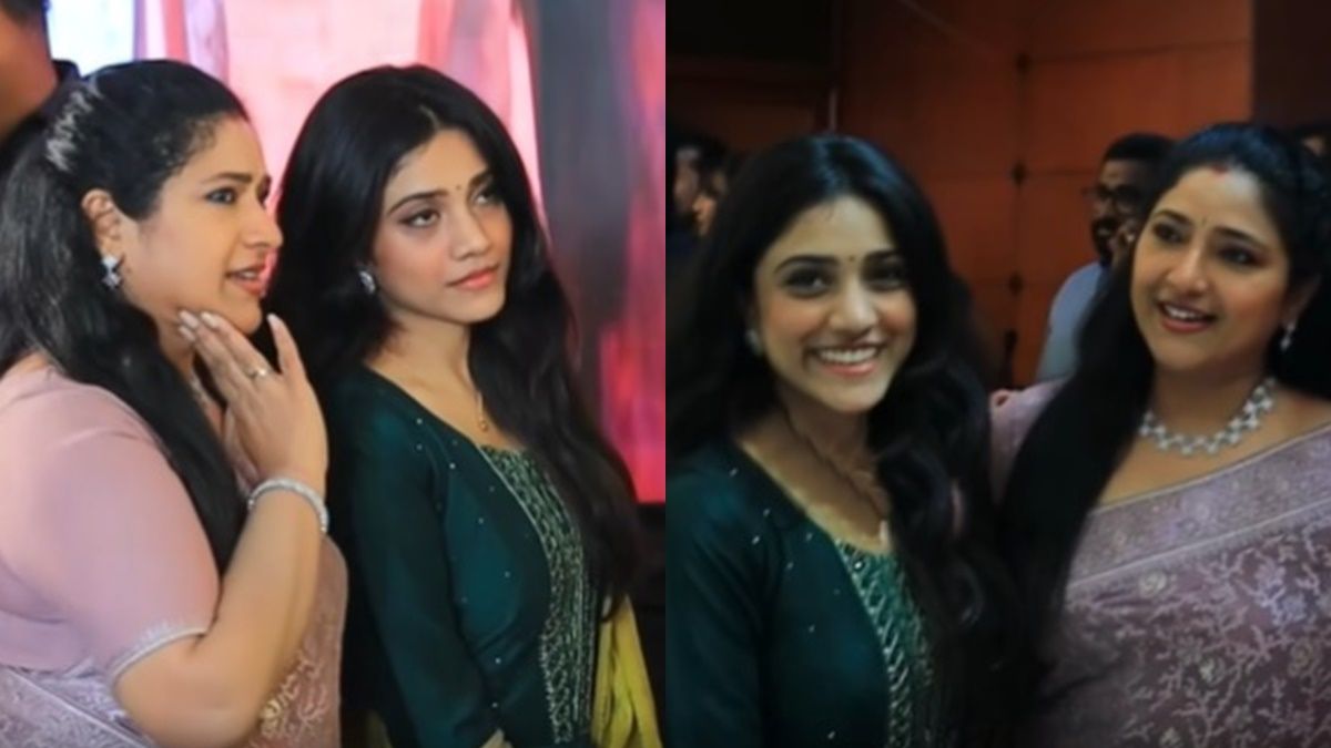 ക്യാമറക്കണ്ണുകളുടെ ശ്രദ്ധ കവർന്ന് പ്രവീണയും മകളും; വീഡിയോ