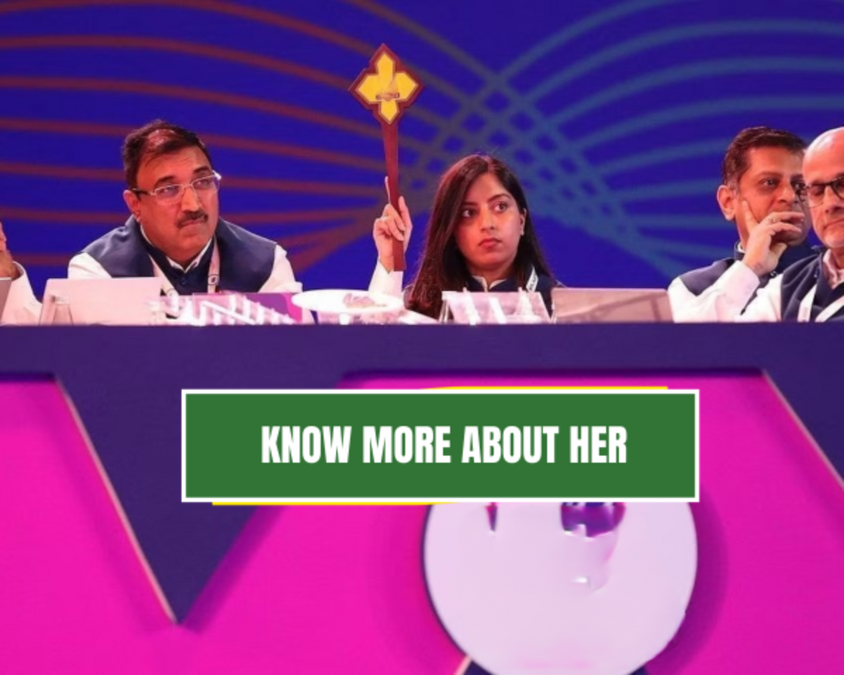 Who is Jinisha Sharma at UP Warriorz's auction table?