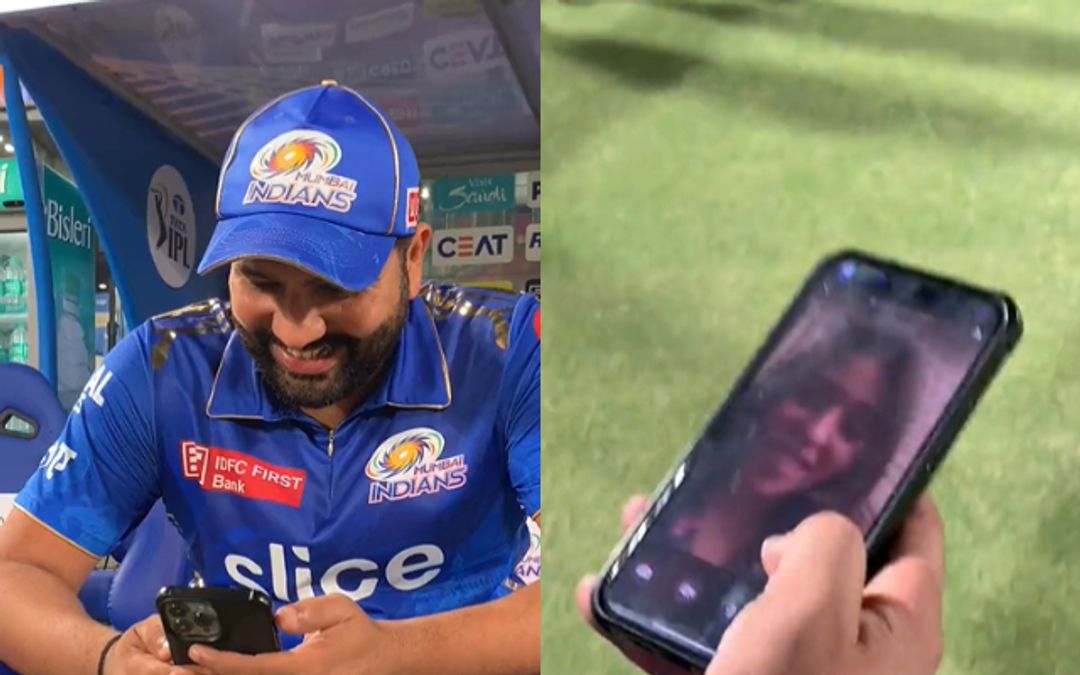 WATCH: Rohit Sharma video calls his wife Ritika after Mumbai Indians ...