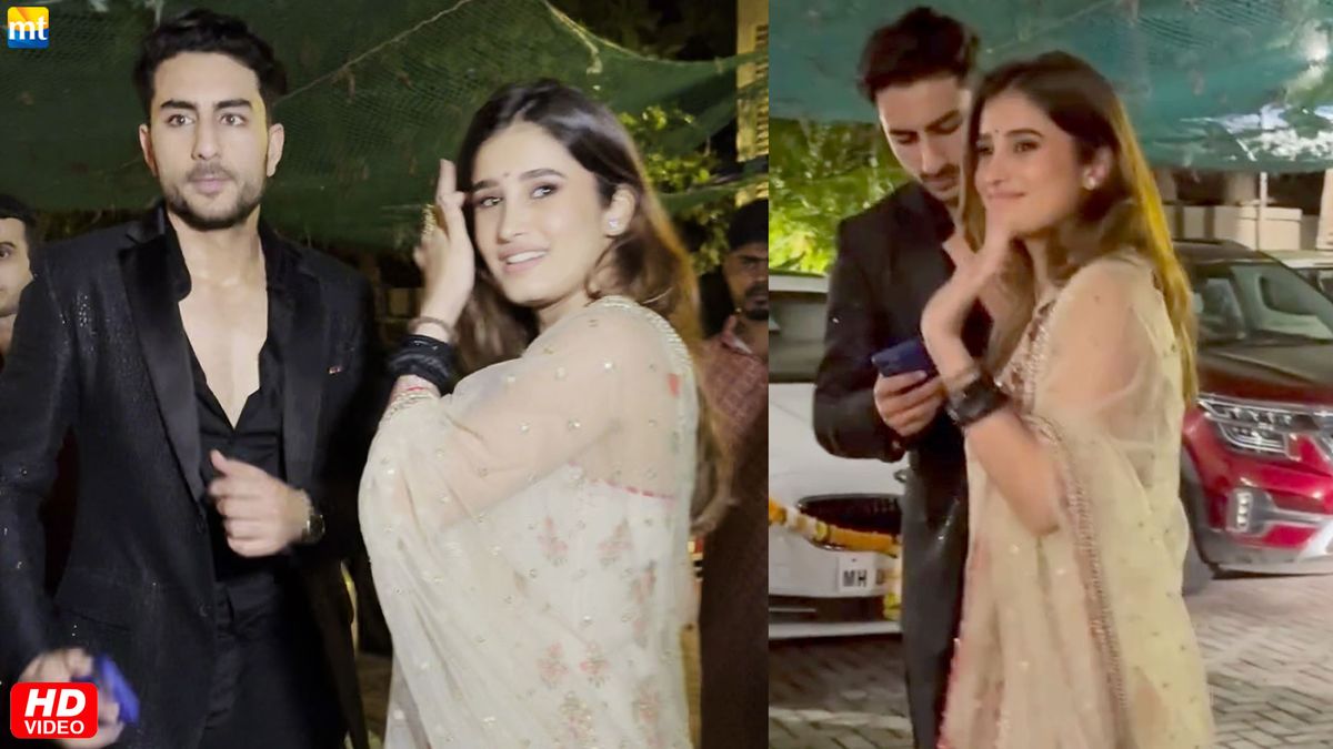 Rasha Thadani and Ibrahim Ali Khan Gave Each Other A Warm Goodbye