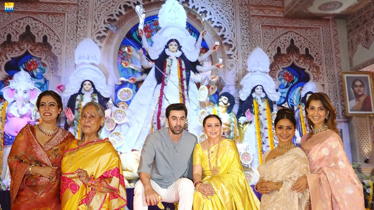 Ranbir Kapoor, Kajol, Rani Mukerji, Jaya Bachchan At Durga Puja 2024