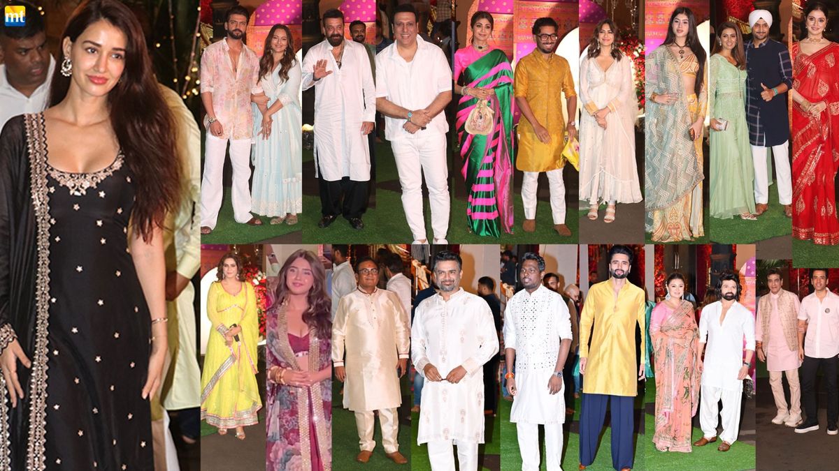 Sanjay Dutt, Govinda, Mrunal At CM Eknath Shinde's Ganpati Celebration ...
