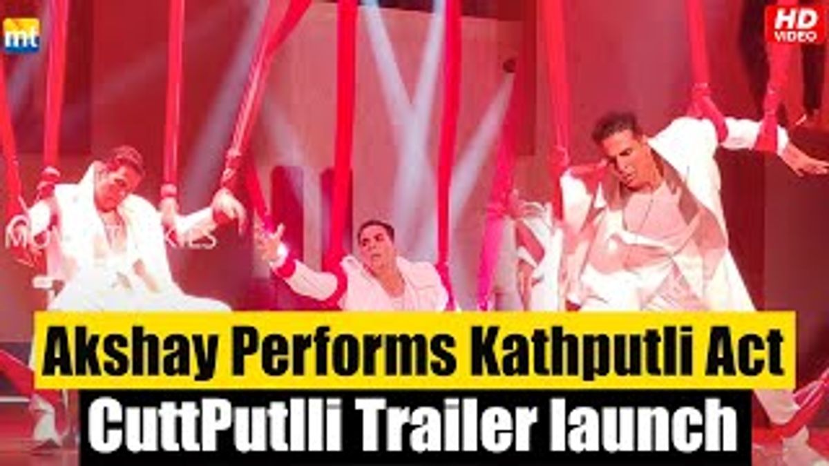Akshay Kumar performs a Deadly Kathputli Act at CuttPutlli Trailer launch Akshay Kumar performs a Deadly Kathputli Act at CuttPutlli Trailer launch