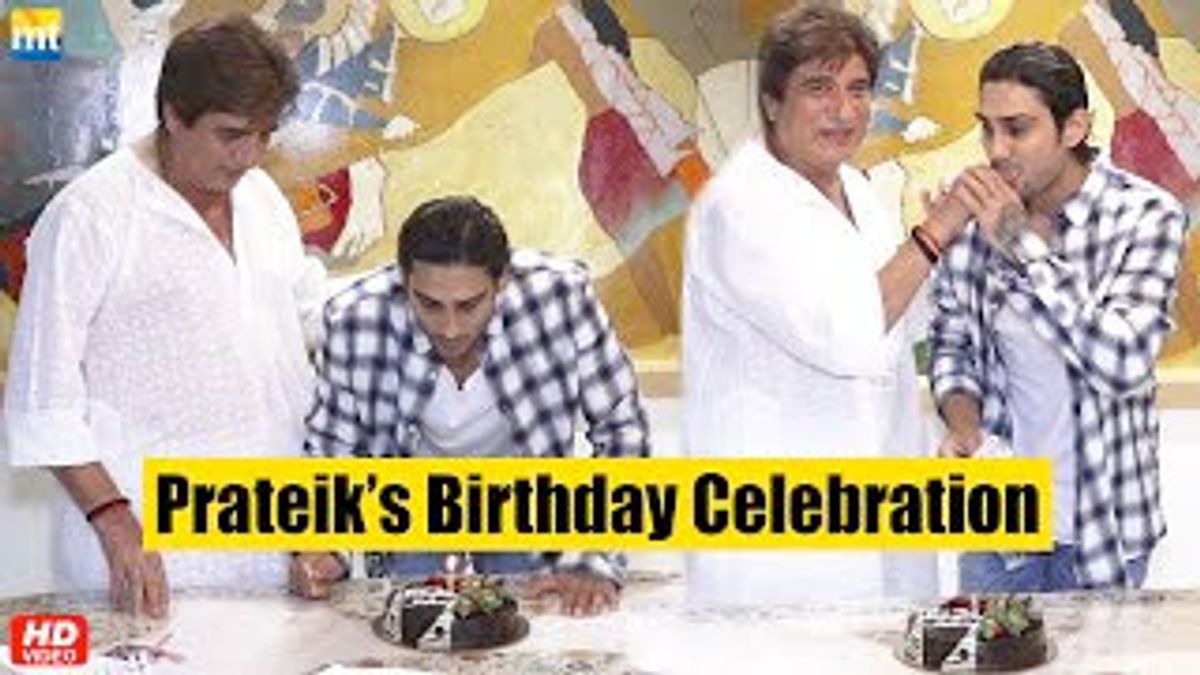 Actor Prateik Babbar celebrates his Birthday With His Father Raj Babbar ...